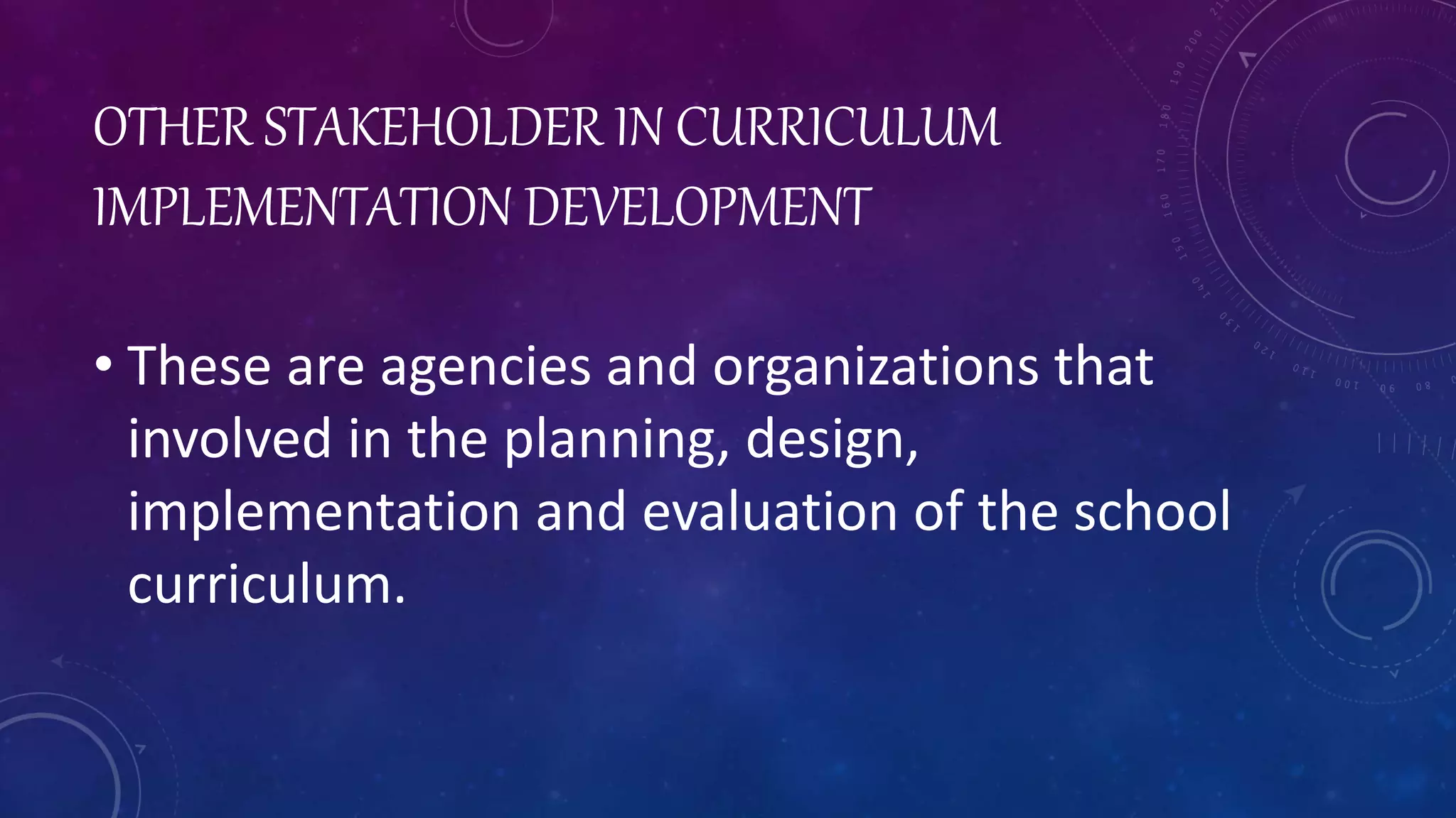 The roles of stakeholders in curriculum implementation lesson 4.4 | PPTX