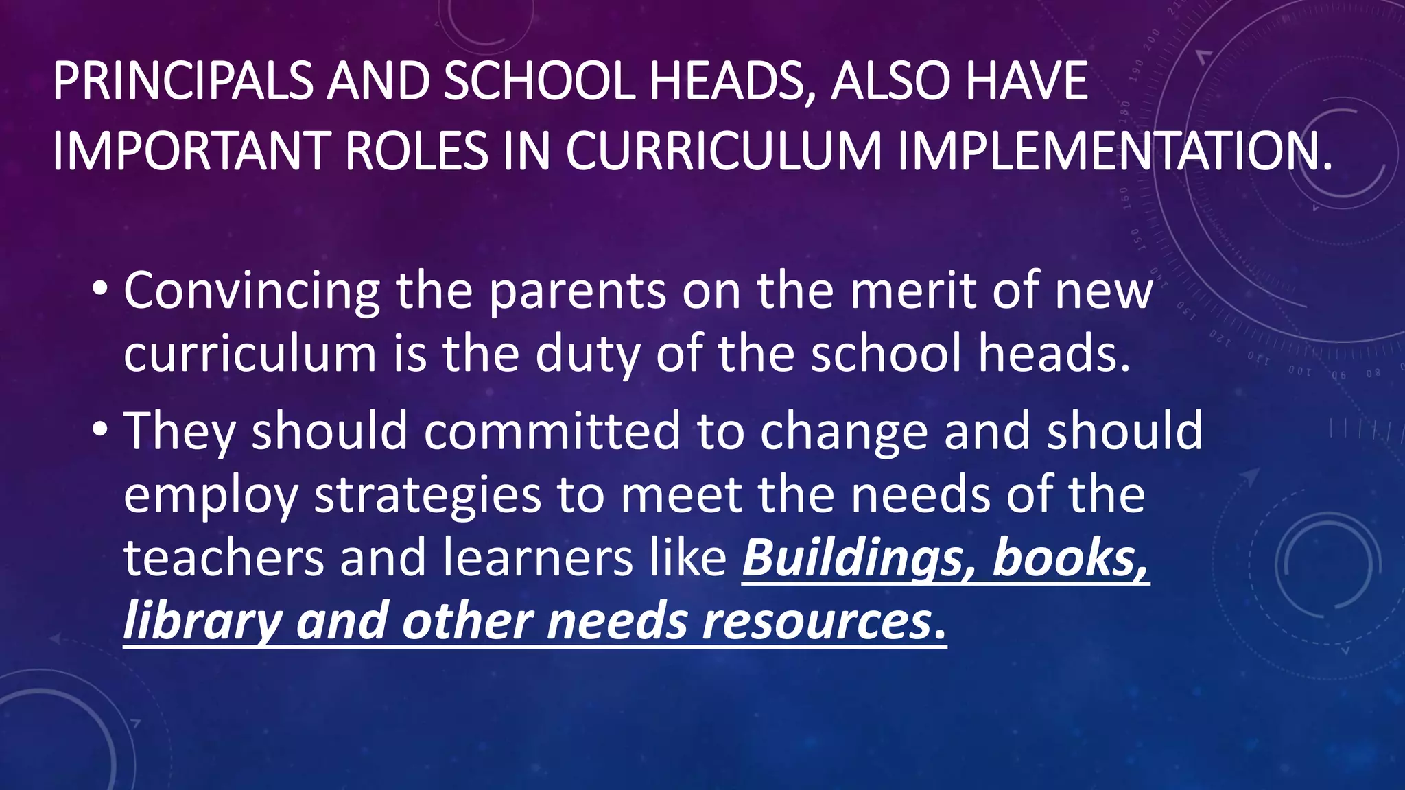 The roles of stakeholders in curriculum implementation lesson 4.4 | PPTX