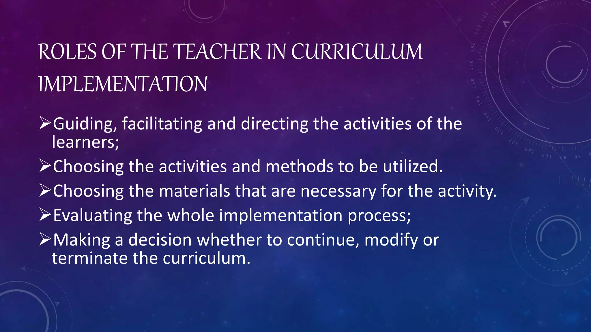 The roles of stakeholders in curriculum implementation lesson 4.4 | PPTX