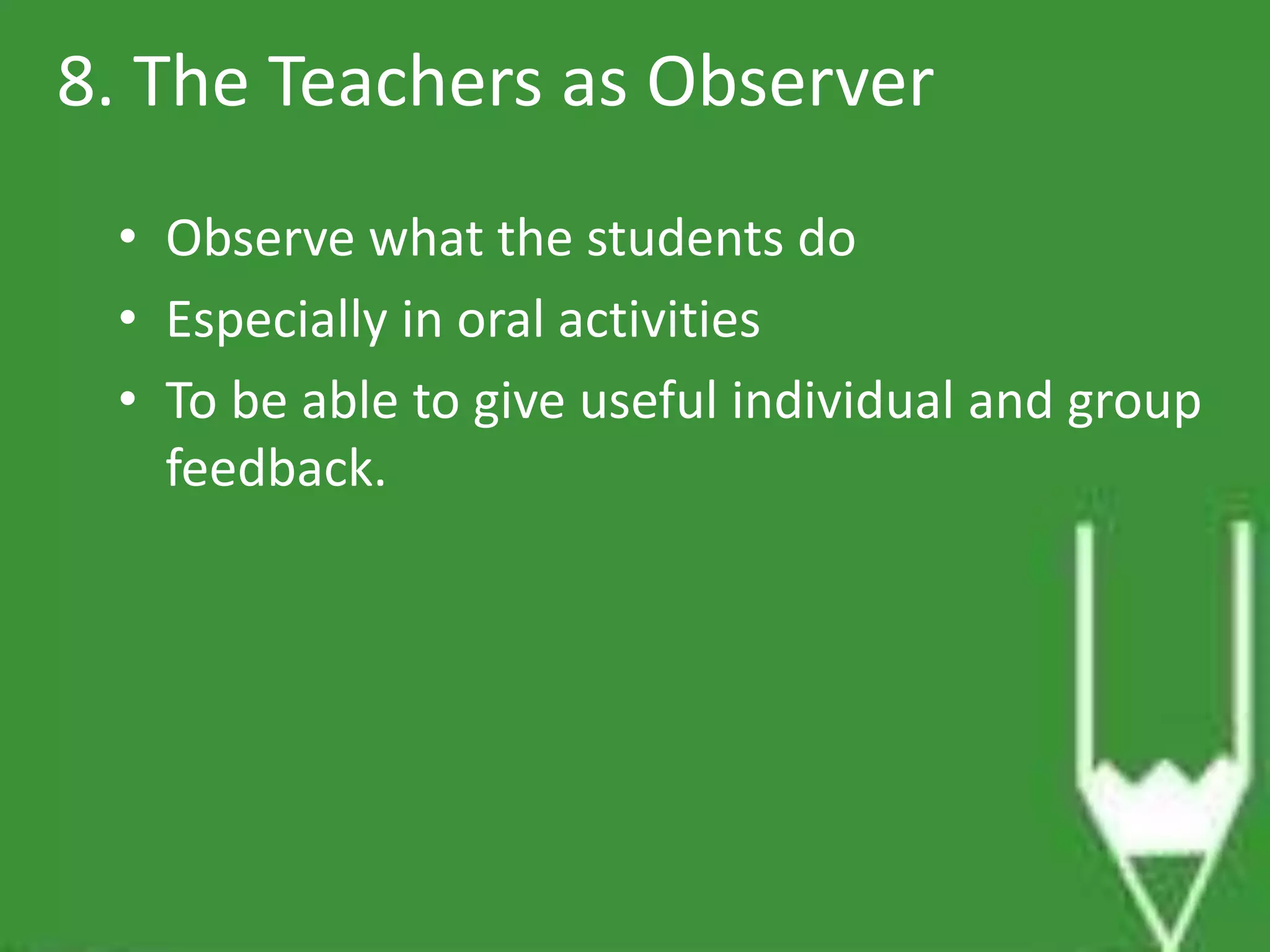 The roles of teachers and learners | PPTX