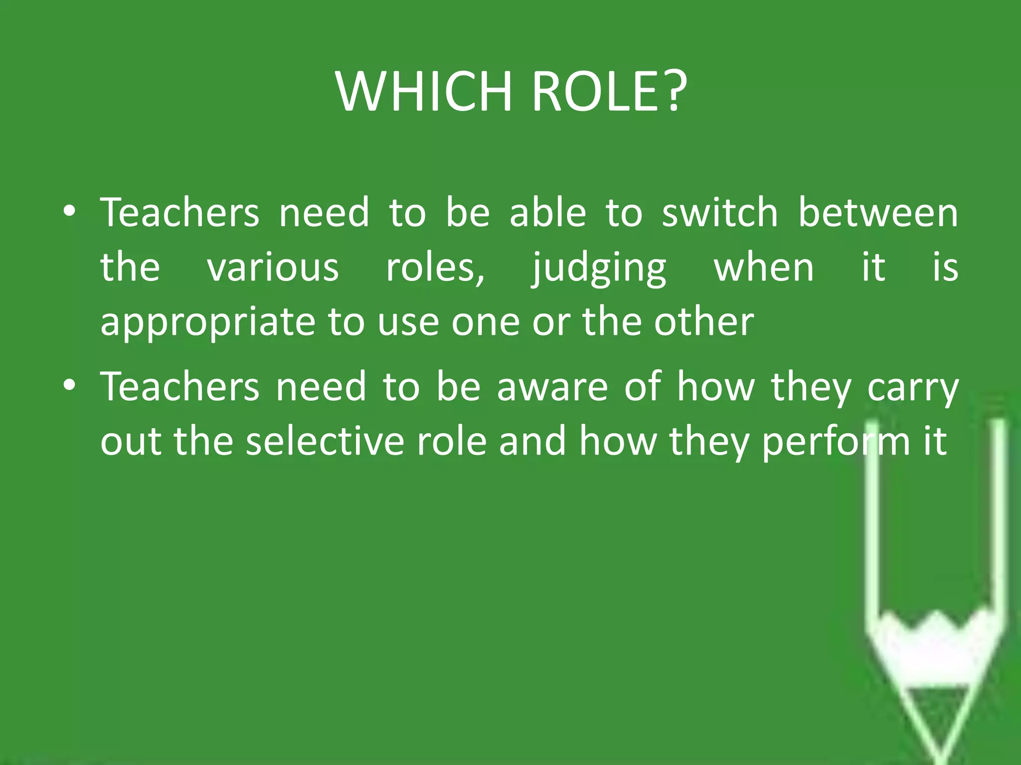 The roles of teachers and learners | PPTX