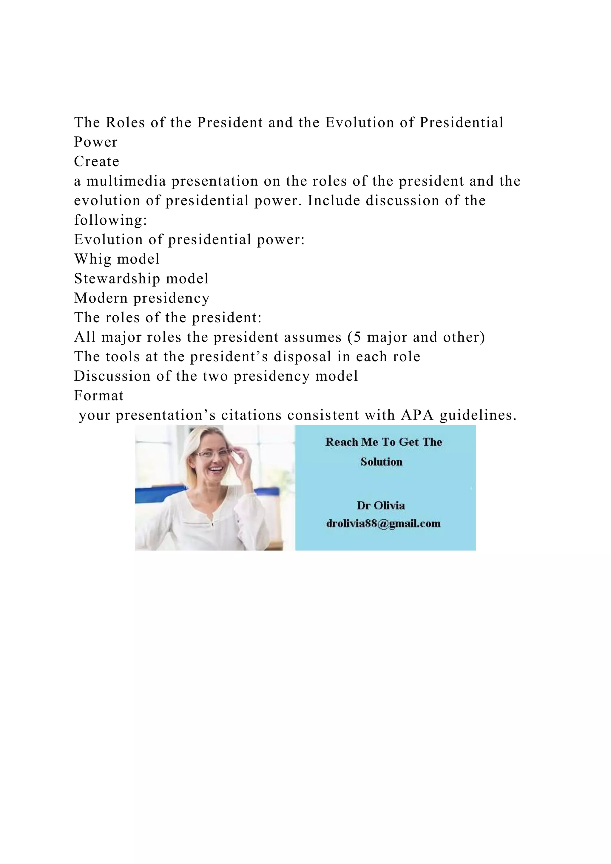 The Roles of the President and the Evolution of Presidential Power.docx