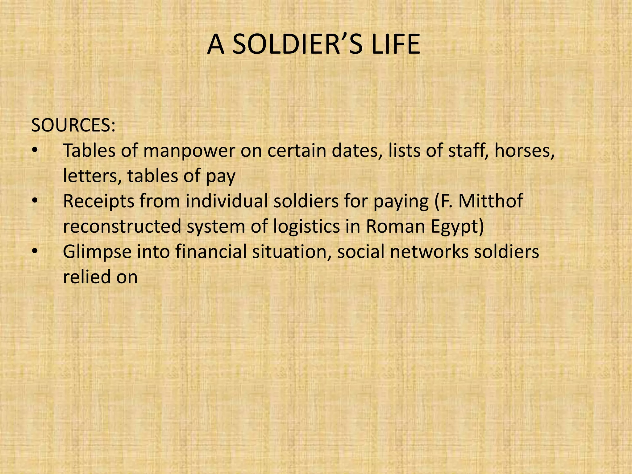 The Roman Army in Egypt | PPTX