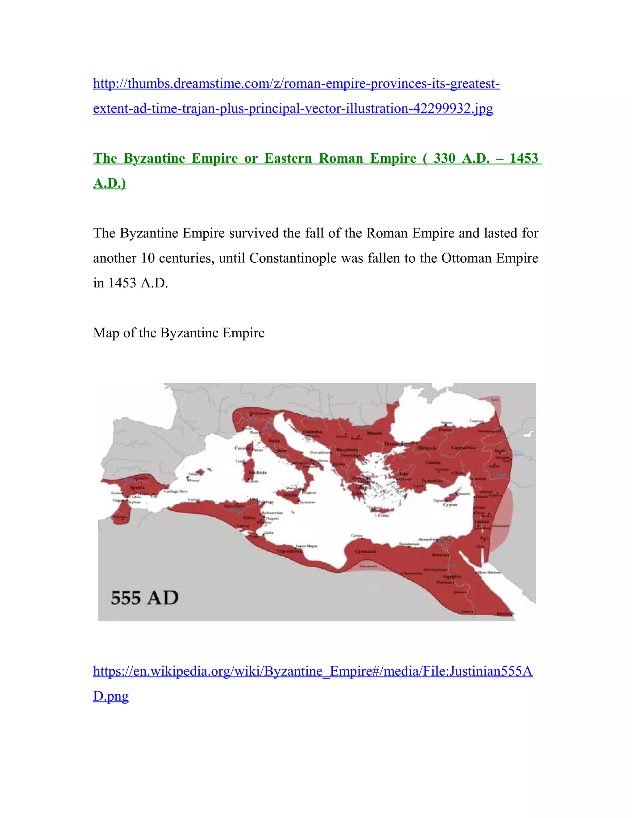 The Roman, Byzantine and Ottoman Empires | DOC