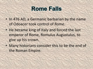 Theromancivilization 140107023259-phpapp01 | PPTX