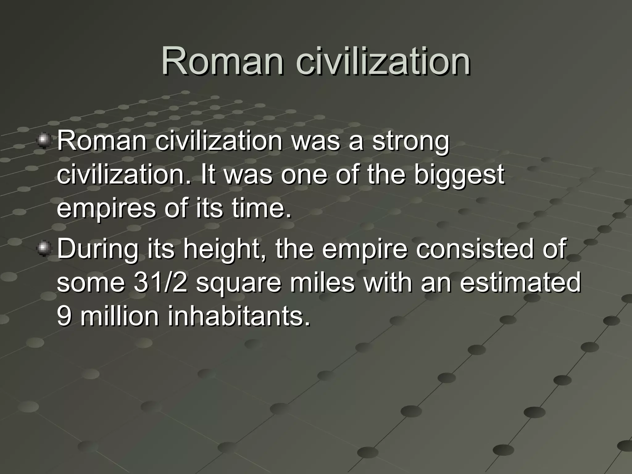 The roman civilization | PPT
