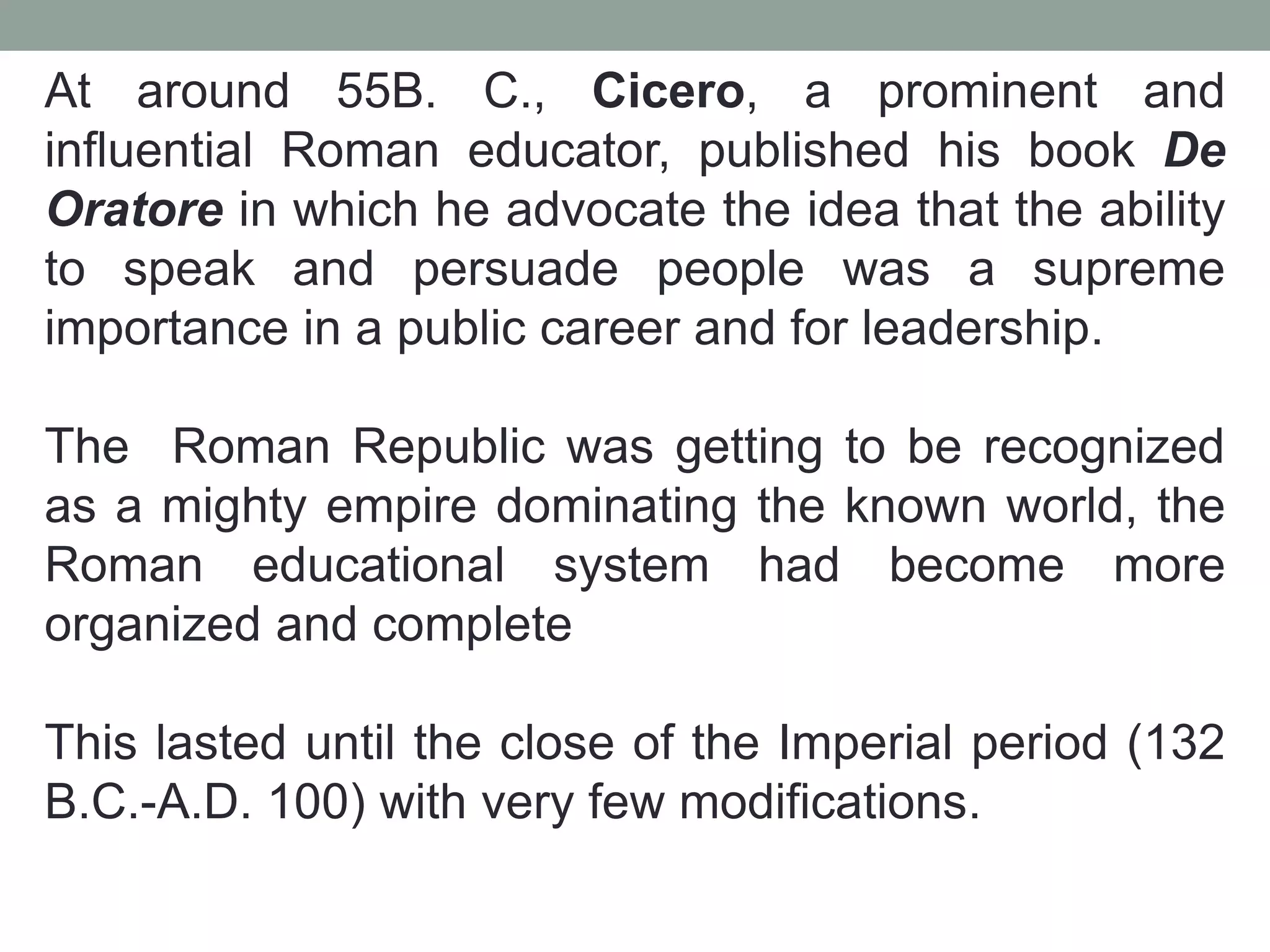 roman educational system | PPTX