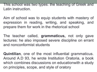 roman educational system | PPTX