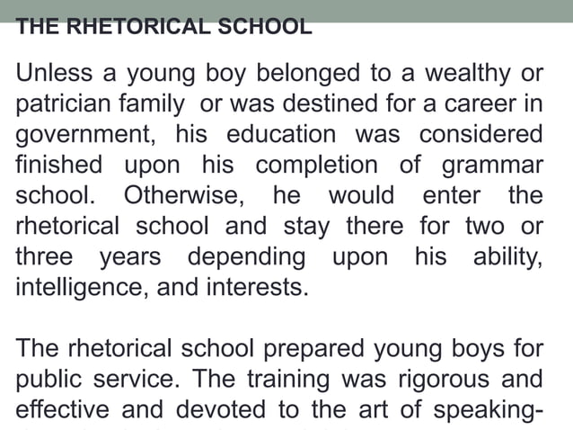 roman educational system | PPTX | Primary Education | Education