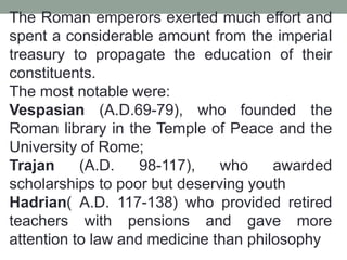 roman educational system | PPTX