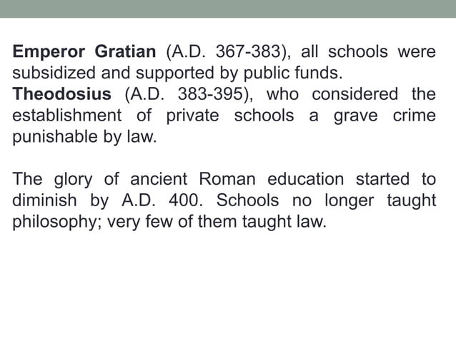 roman educational system | PPTX | Primary Education | Education