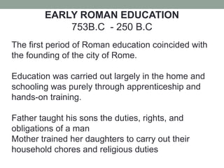 roman educational system | PPTX