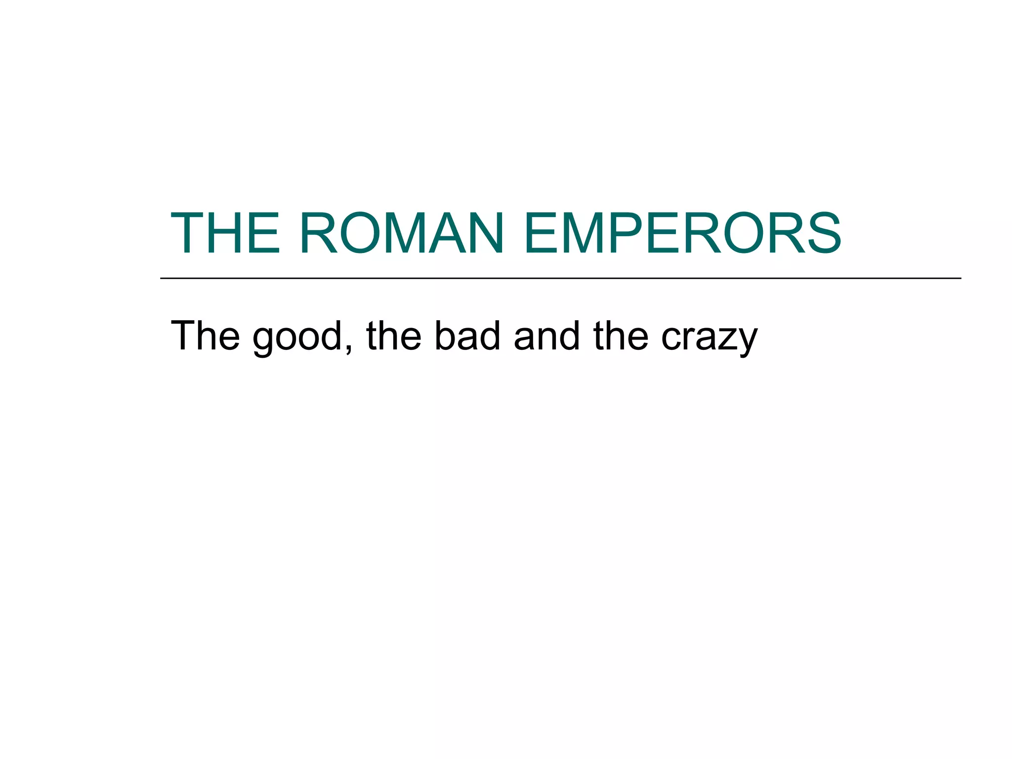 The roman emperors | PPT