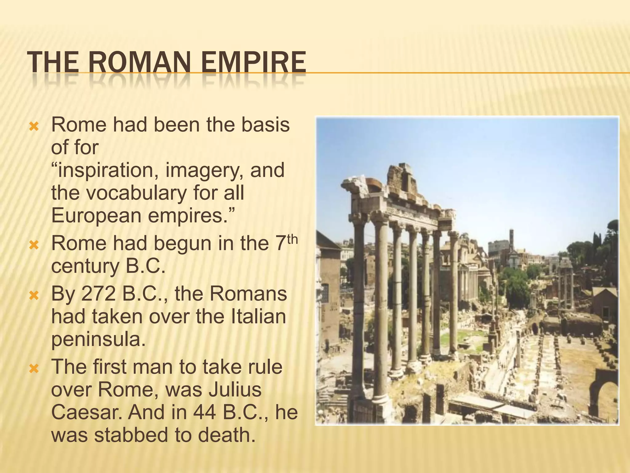 The roman empire | PPTX