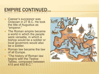 The roman empire | PPTX