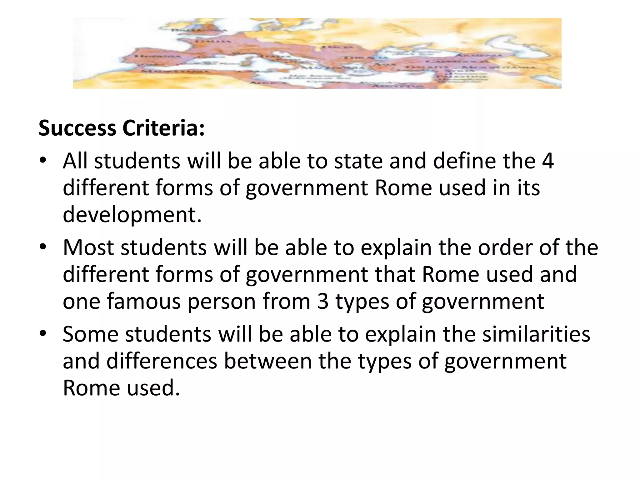 The roman empire a complete redo of lesson 2 | PPTX