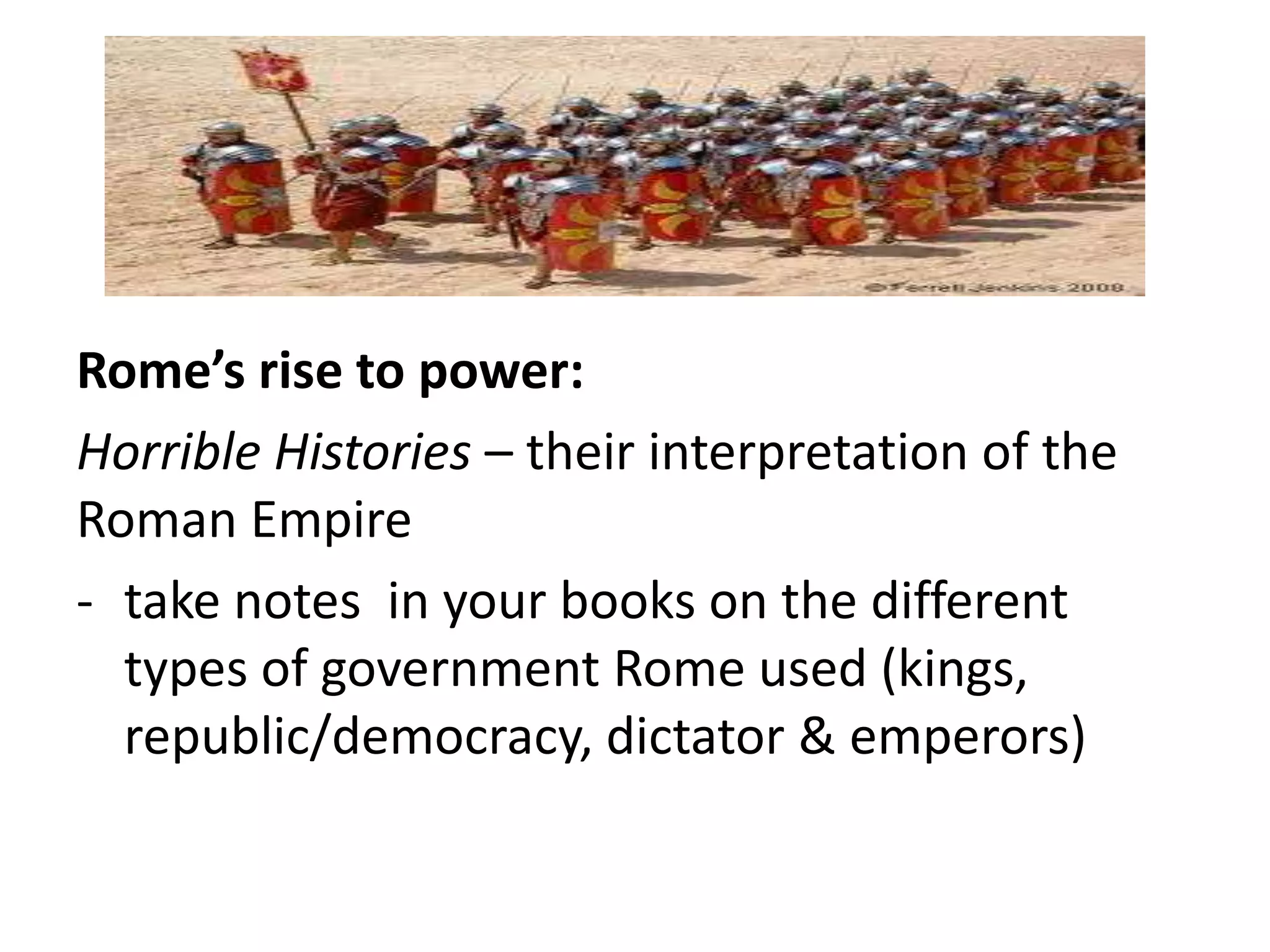 The roman empire a complete redo of lesson 2 | PPT