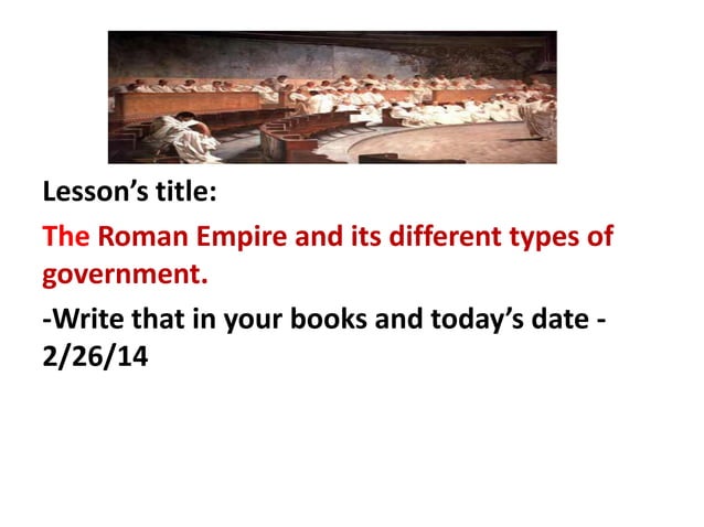 The roman empire a complete redo of lesson 2 | PPT