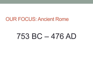 The roman empire – lesson 1 an overview l | PPT