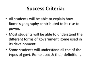 The roman empire lesson 2 | PPTX