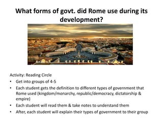 The roman empire lesson 2 | PPTX