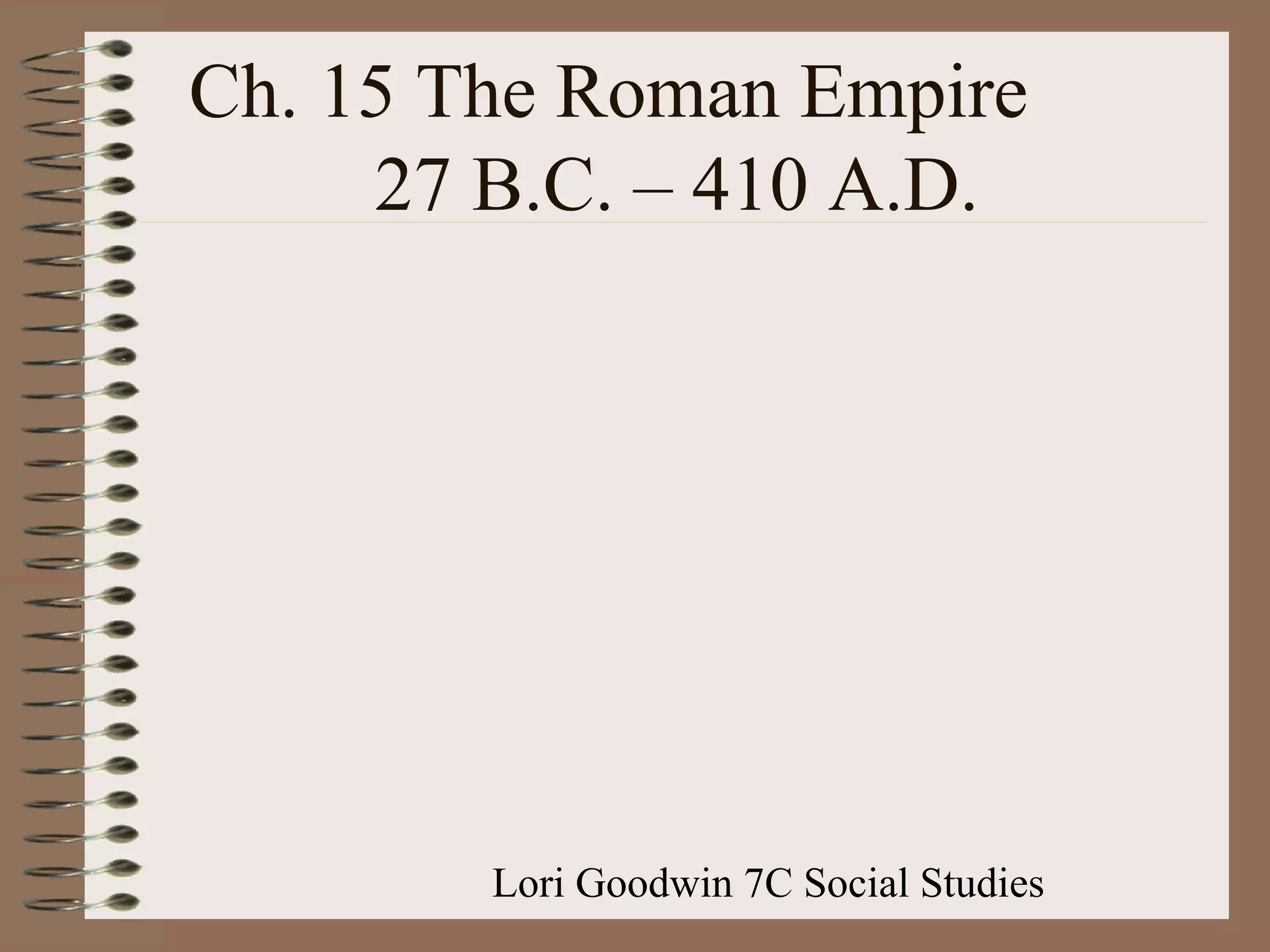 The roman empire (social studies) | PPT
