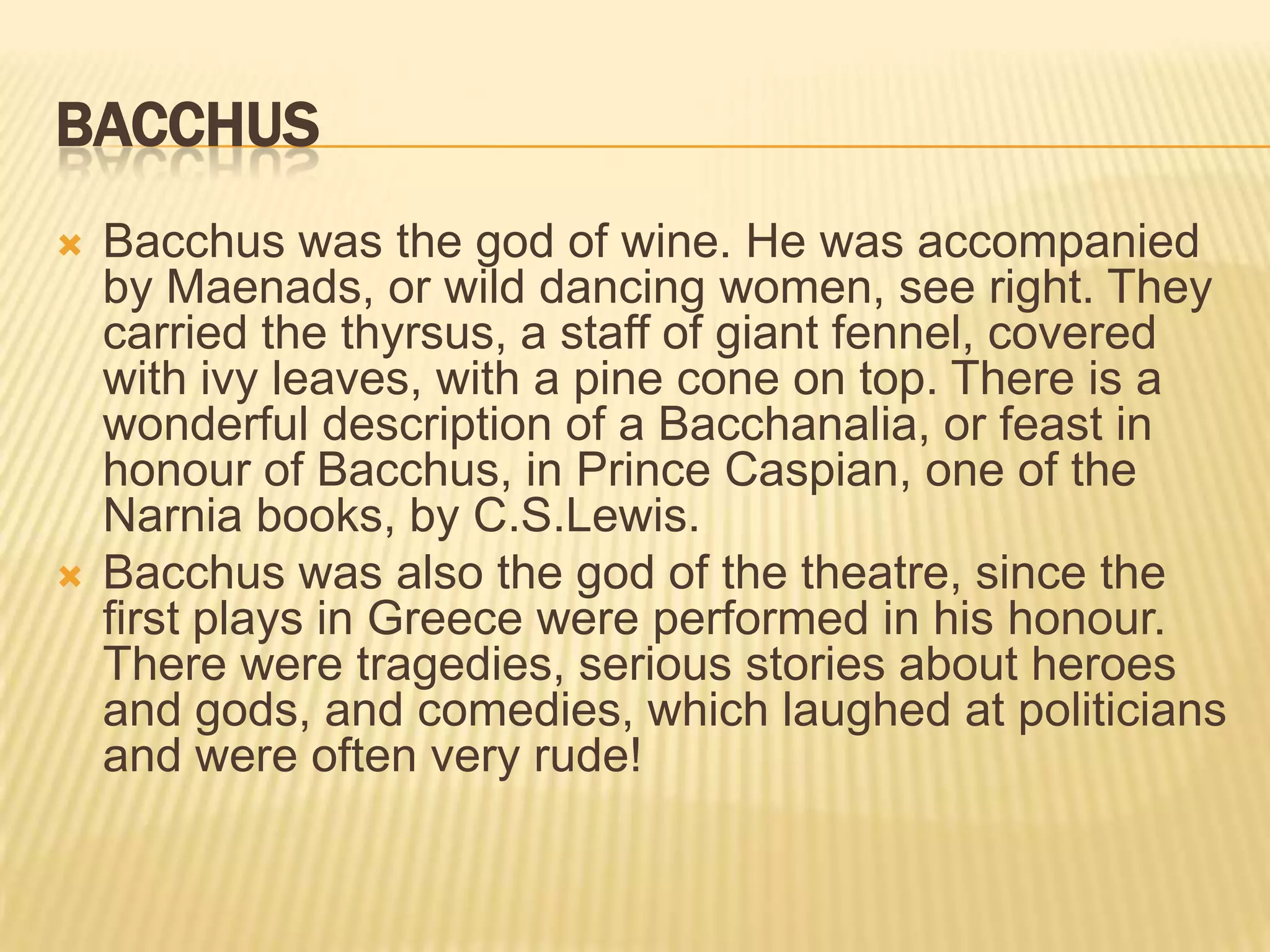 The roman gods | PPTX