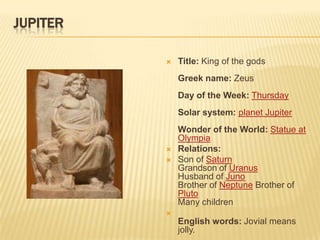 Roman And Greek Solar System