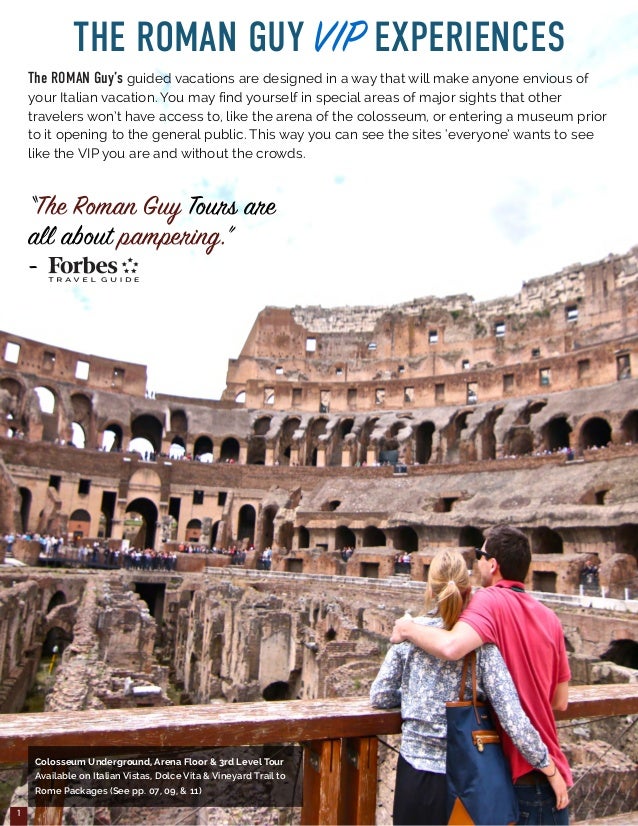 The Roman Guy Italy Tours & Vacations: 2016/17