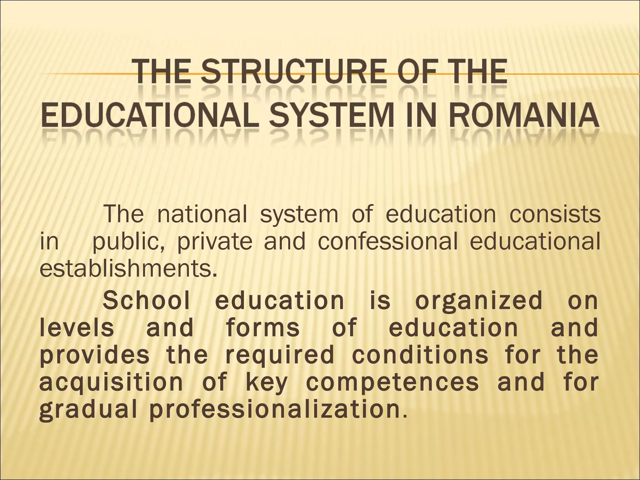 The Romanian educational system KA2 | PPT
