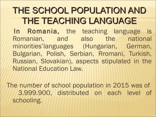 The Romanian educational system KA2 | PPT