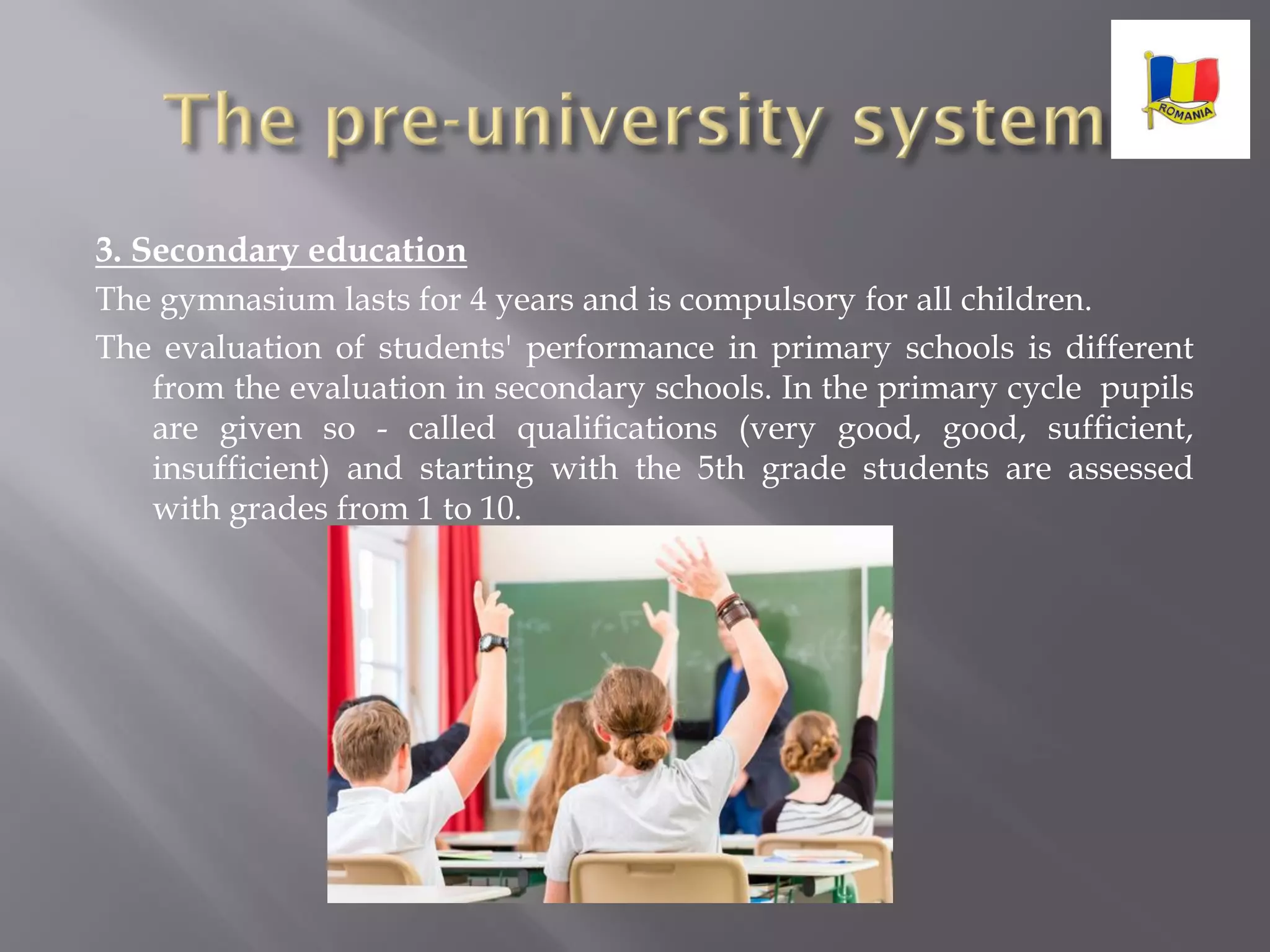 The romanian education system | PPT