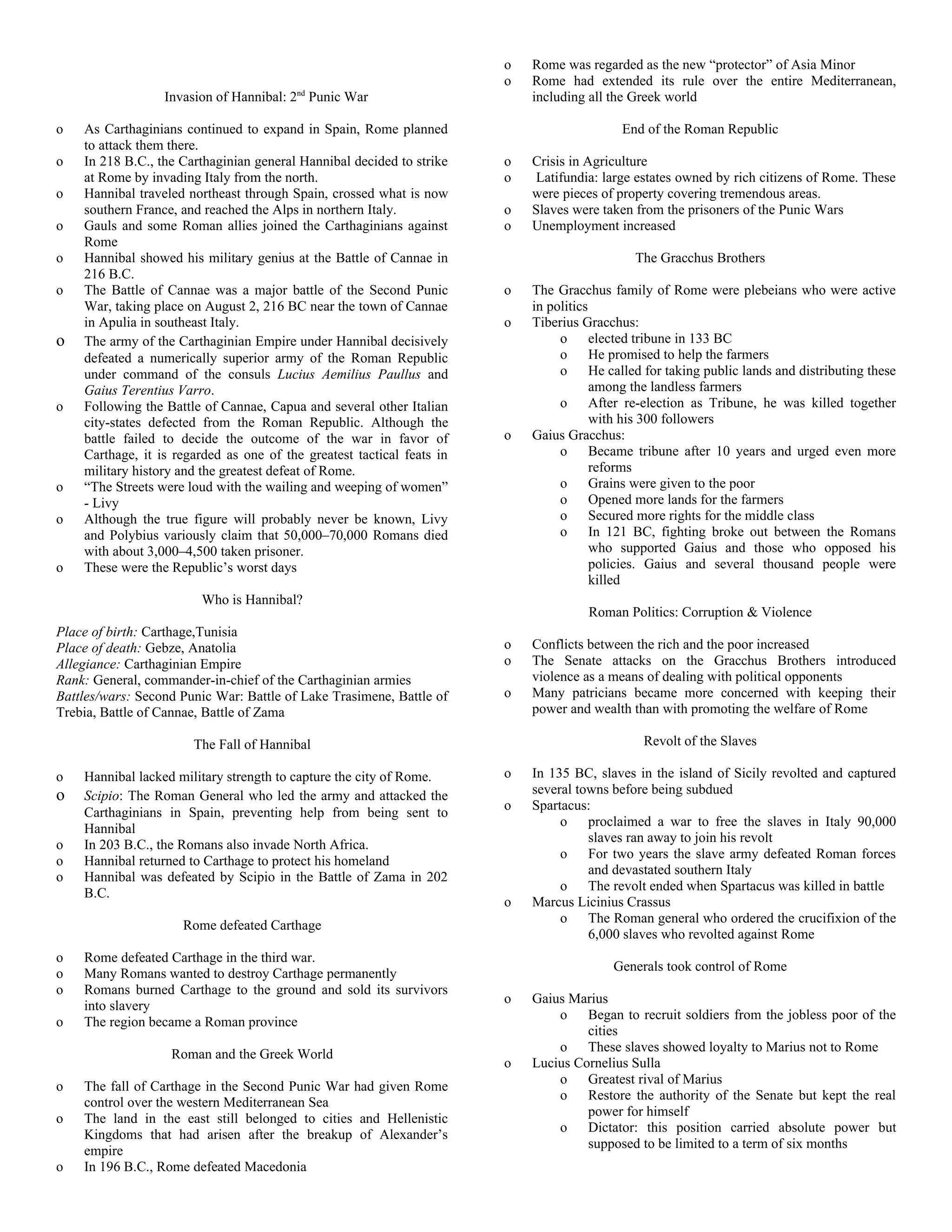 The roman republic and empire | DOC