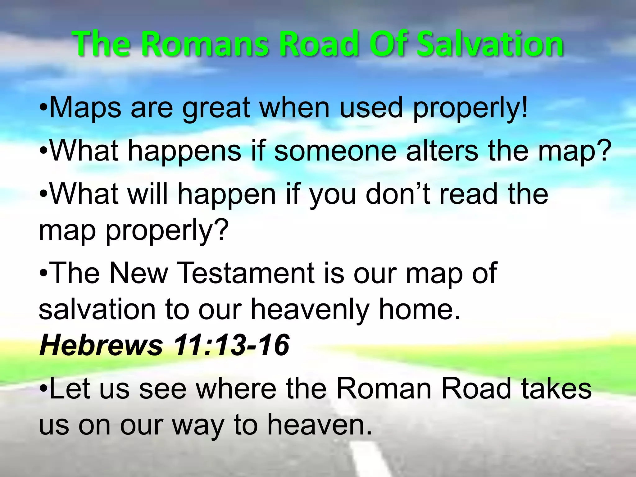 The Romans Road of Salvation | PDF