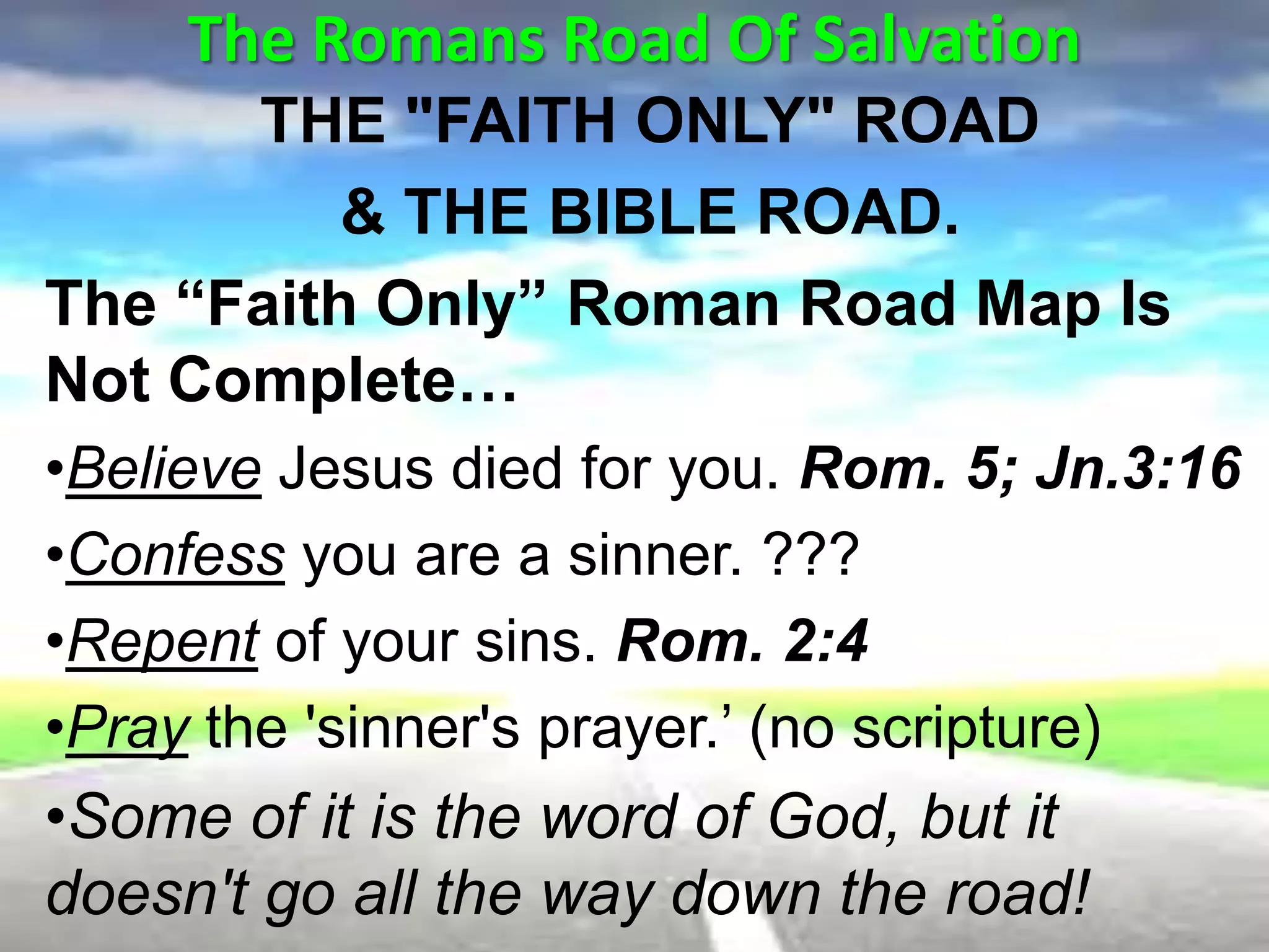 The Romans Road of Salvation | PDF