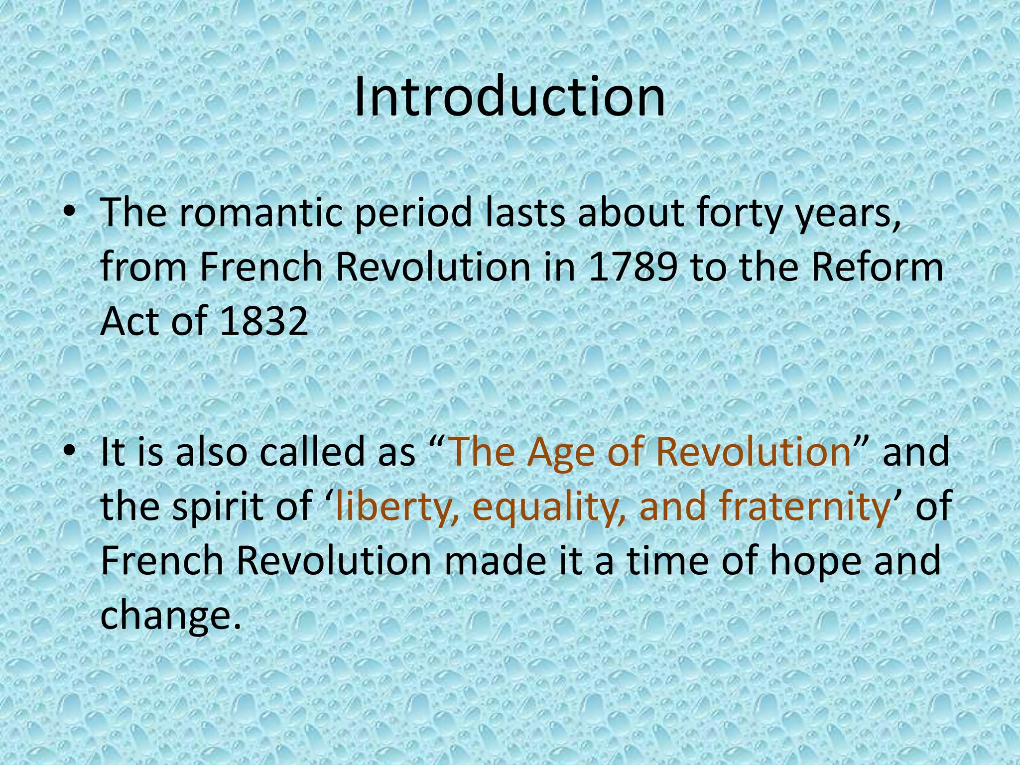 The romantic age | PPTX