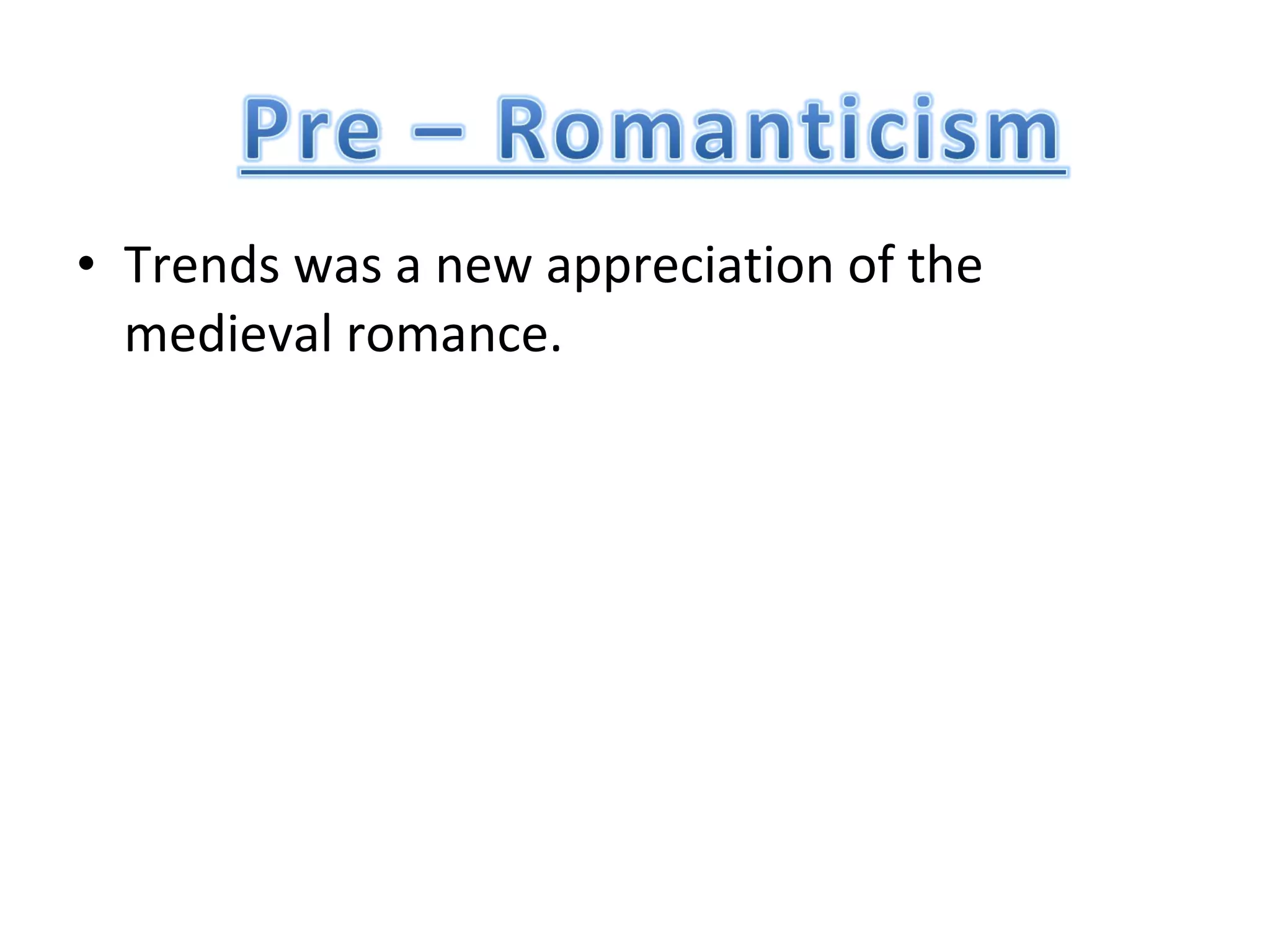 English literature - The Romantic period | PPT