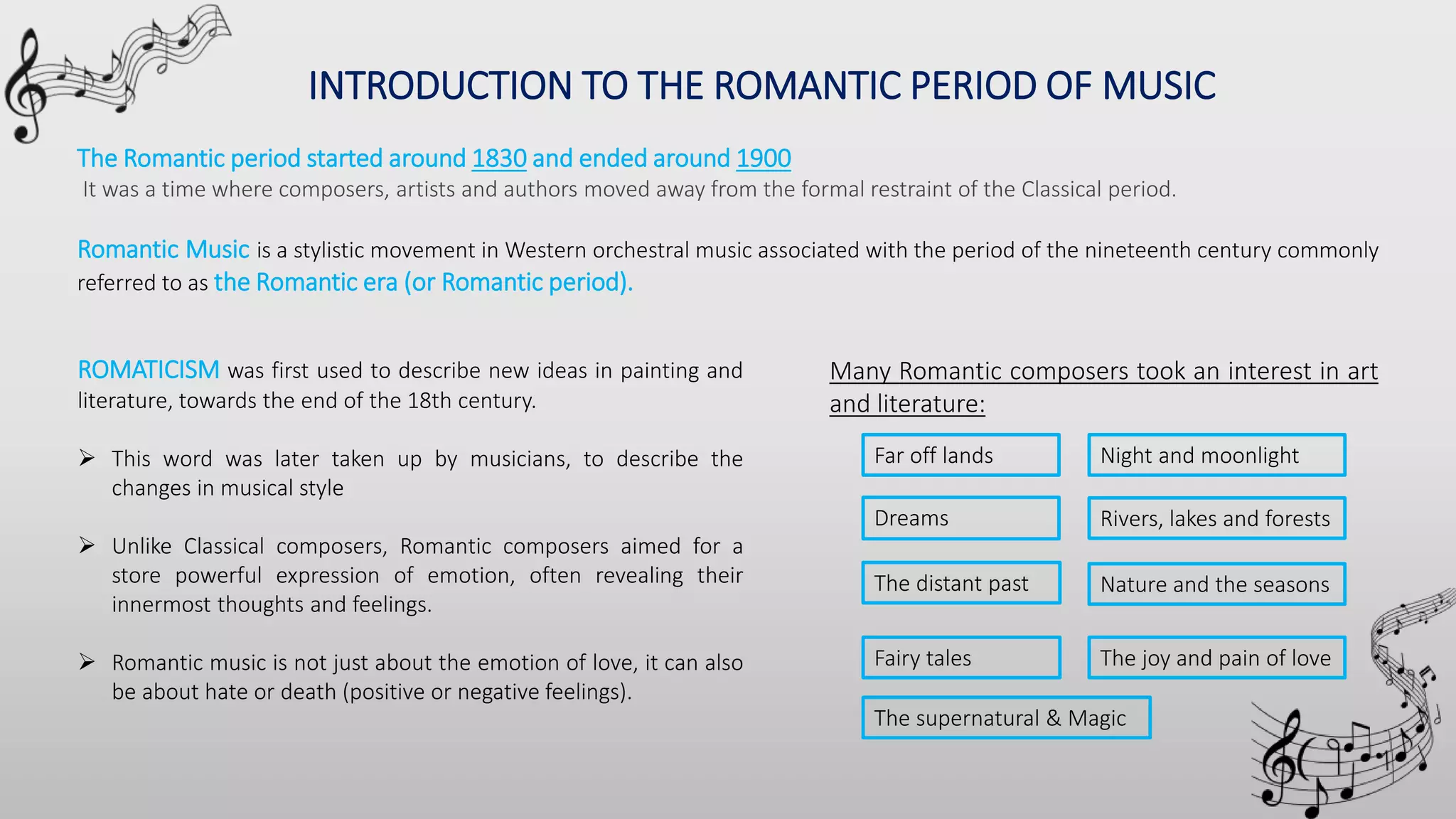 The Romantic Era of Music | PPTX