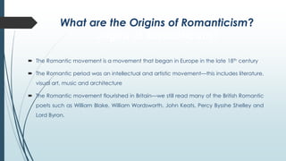 The romanticism period (1800 1860)work | PPTX