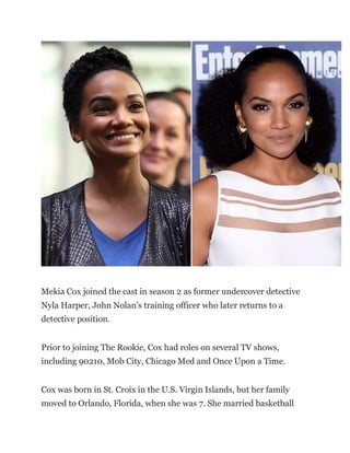 The Rookie Cast A Guide to All the Actors and Characters from Season 1 ...