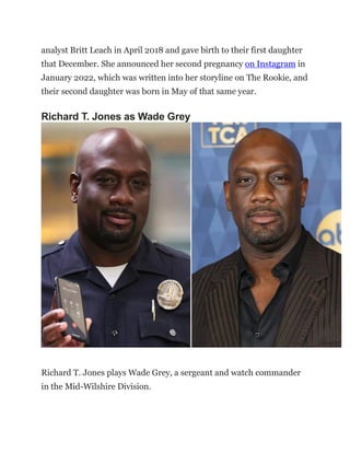 The Rookie Cast A Guide to All the Actors and Characters from Season 1 ...