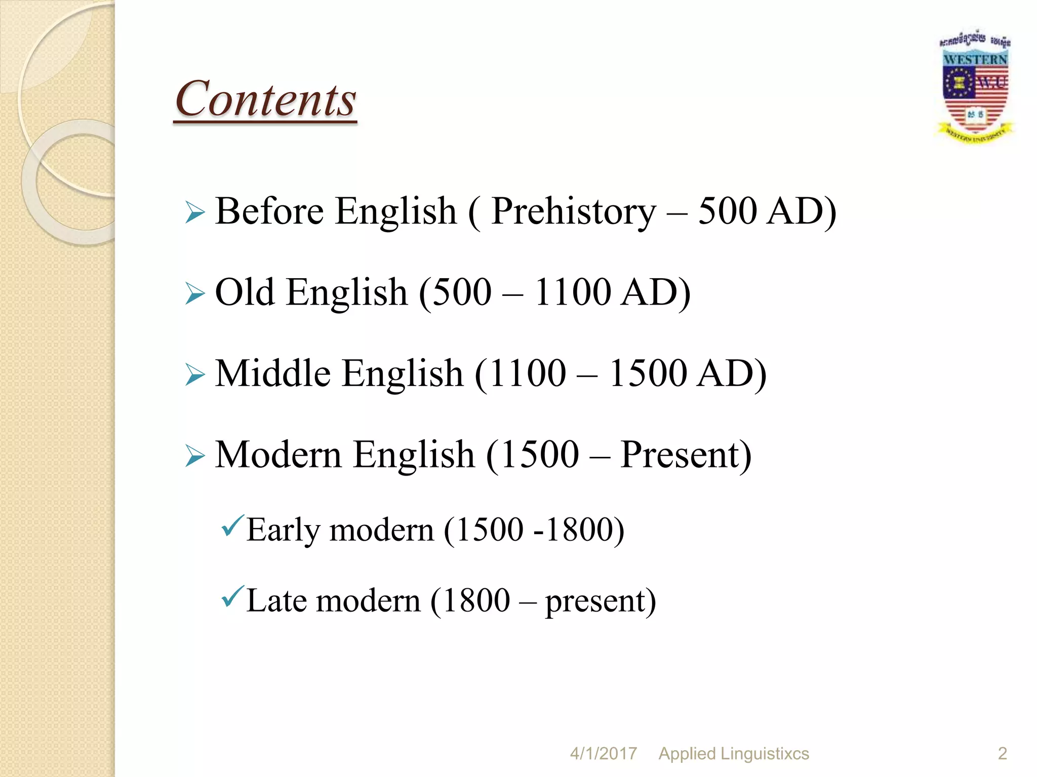 The Root of English Language | PPTX | Genealogy and Ancestry | Hobbies ...