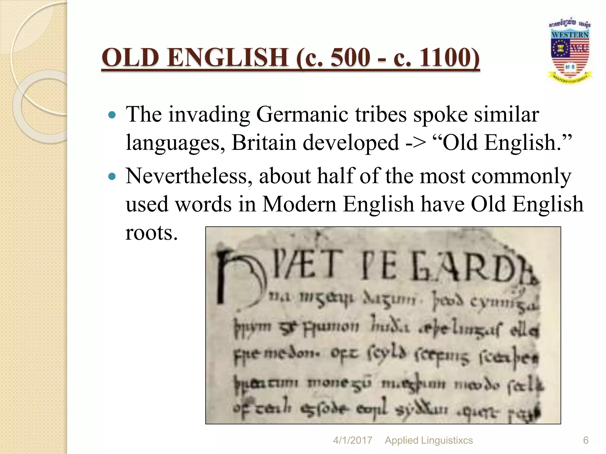The Root of English Language | PPTX | Genealogy and Ancestry | Hobbies ...
