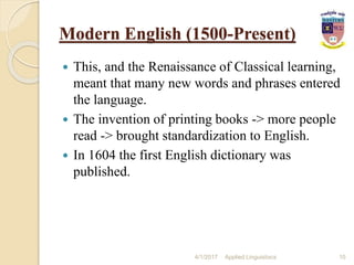 The Root of English Language | PPTX | Genealogy and Ancestry | Hobbies ...