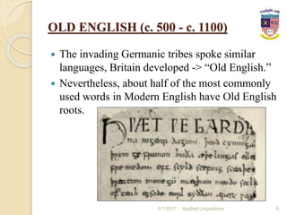 The Root of English Language | PPTX | Genealogy and Ancestry | Hobbies ...