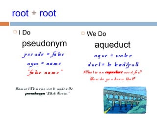 The roots of vocabulary | PPT