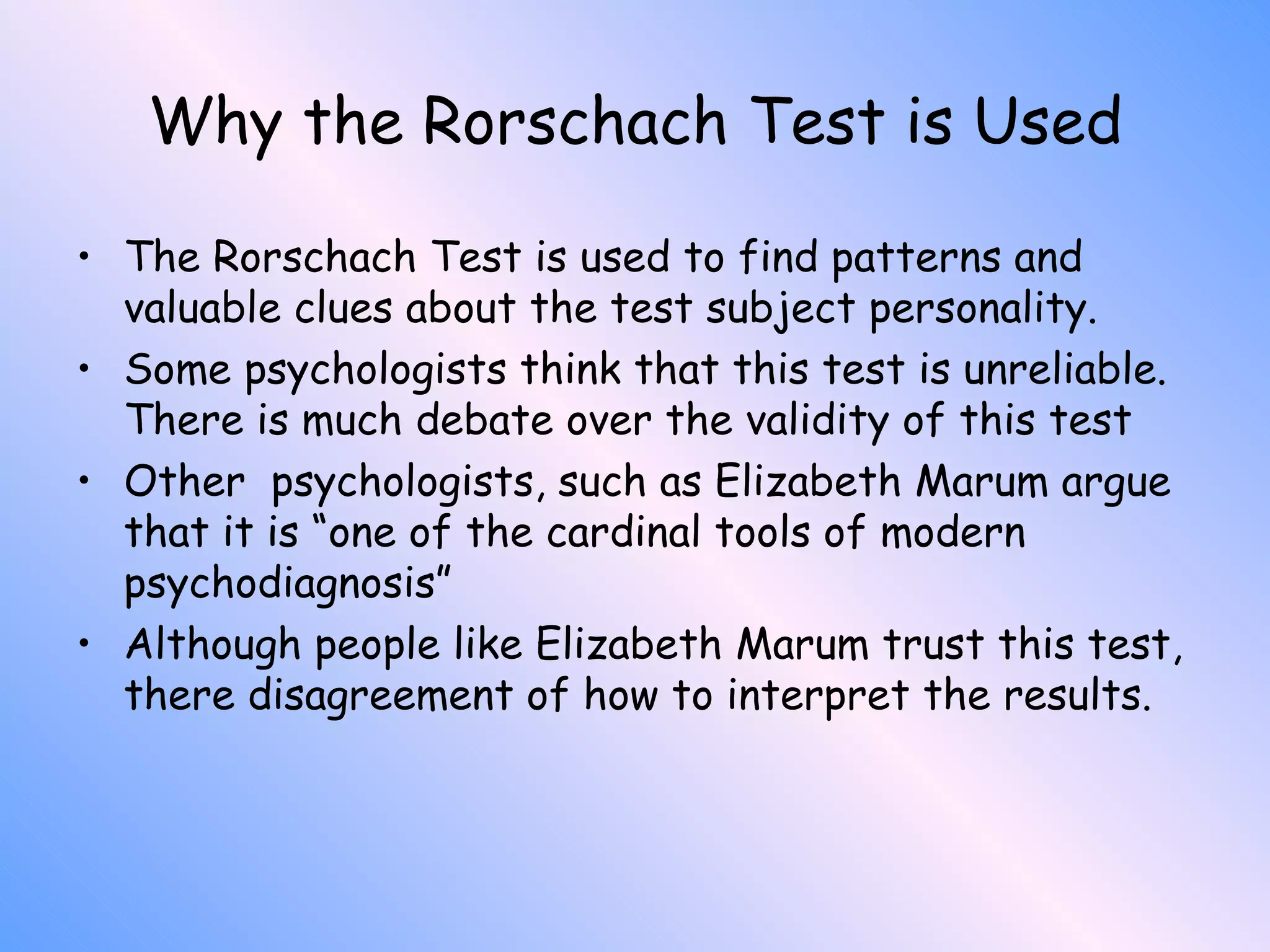 The rorschach test | PPT