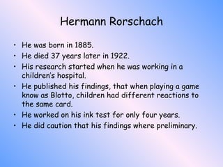 The Rorschach Test | PPT