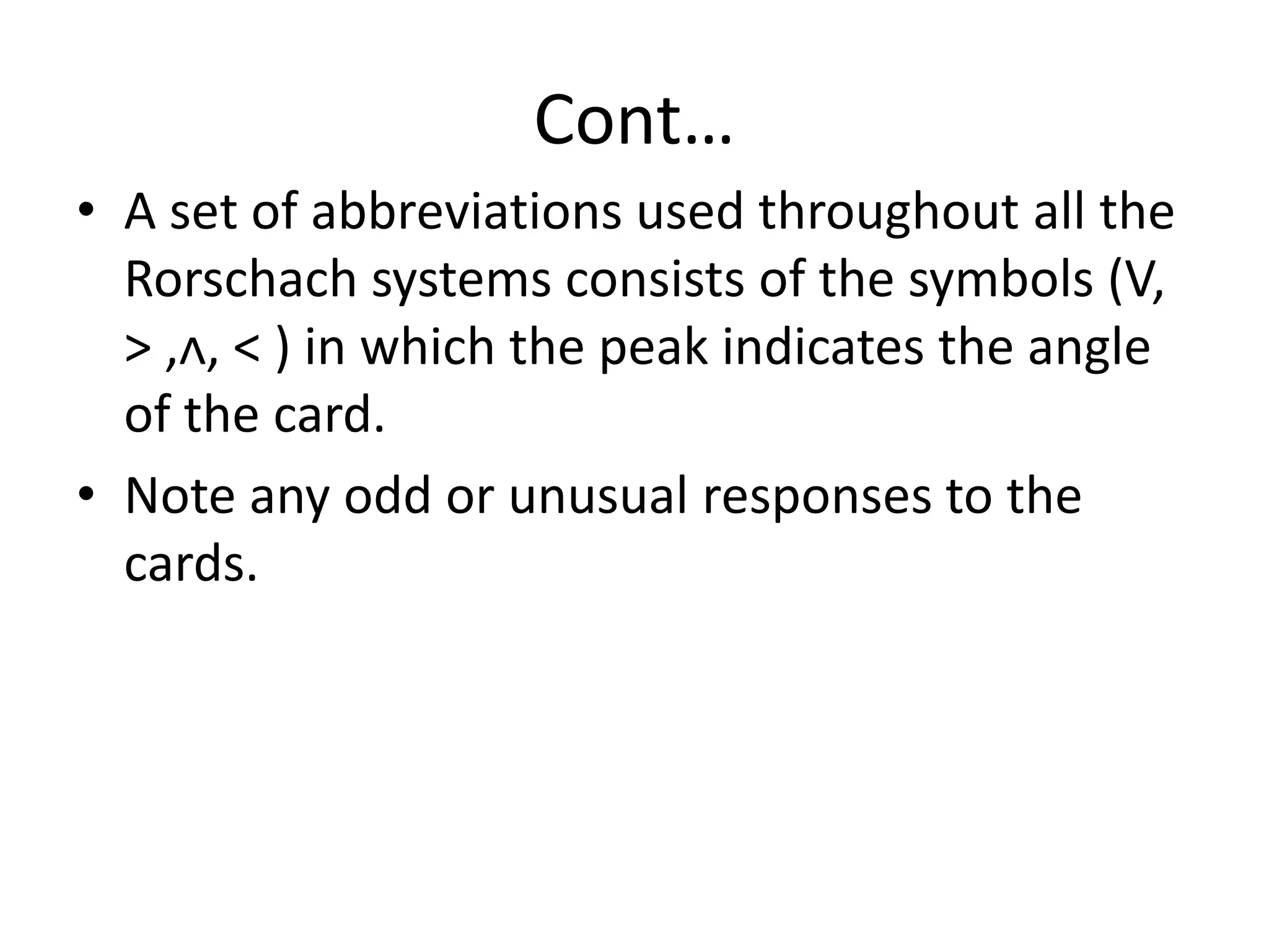 The rorschach test1 | PPTX