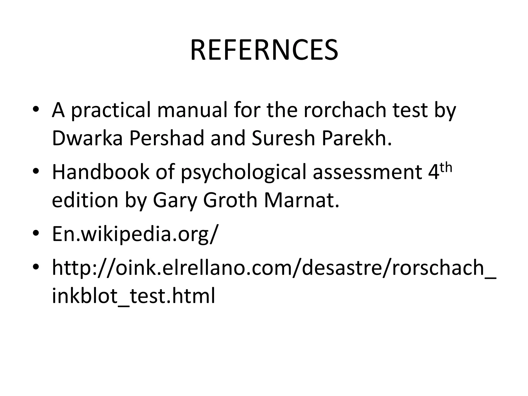 The rorschach test1 | PPTX